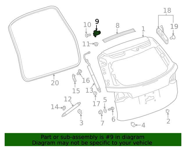 2018-2024 GM Liftgate Hinge 23462566 GM | GMPartsDirect.com
