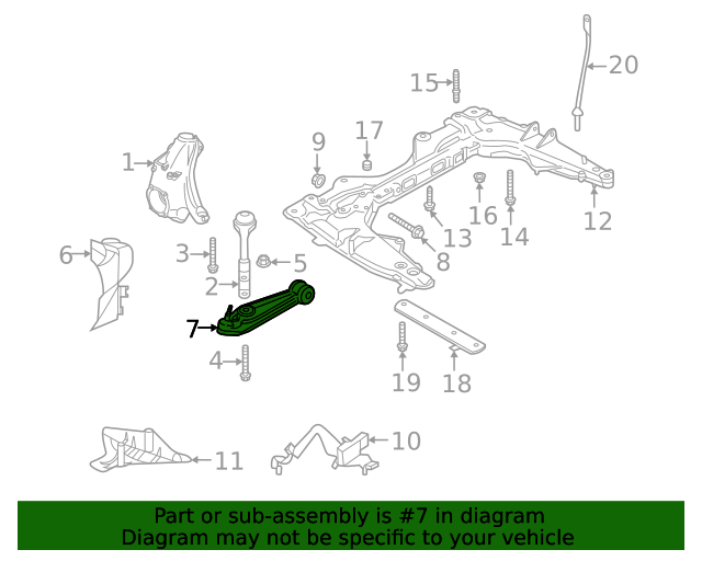 2020-2024 Porsche 911 Lower Control Arm 992-407-151-K | Porsche Parts ...