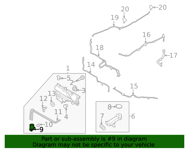2020-2024 Ford Washer Pump GN1Z-17664-A | OEM Parts Online