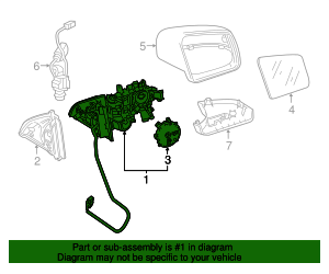2012-2019 Mercedes-Benz Mirror Assembly 166-810-00-01 | Retail ...