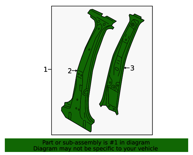 83A-810-073-A - Pillar Reinforced 2019-2024 Audi Q3 | Audi OEM Parts