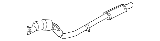 2009-2011 Audi Converter & Pipe 4F0-254-555-MX | Audi USA Parts