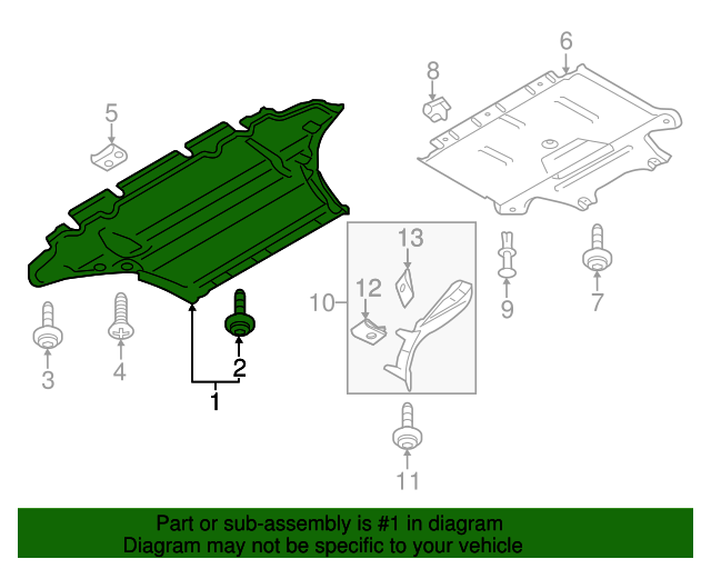 8K9-863-821-C - Radiator Support Splash Shield 2013-2016 Audi allroad | AutoNation Parts