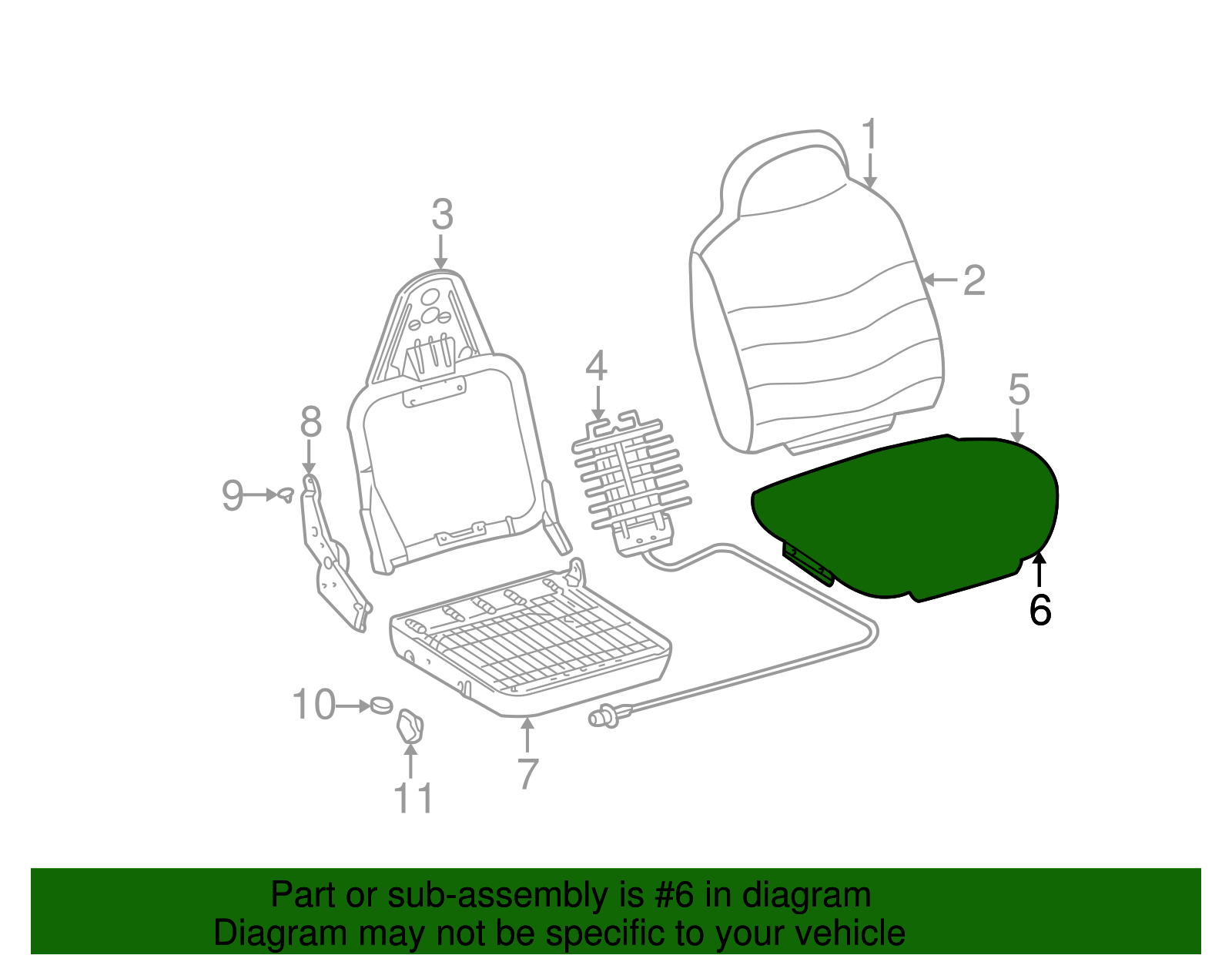 YC3Z-78632A23-BA - 2000-2004 Ford Excursion - Seat Cushion Pad | My ...