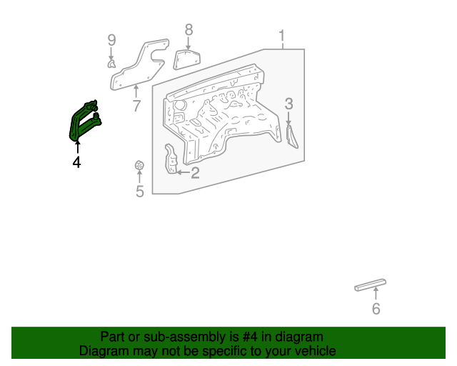 53706-35030 - Apron Panel Brace - 1996-1998 Toyota 4Runner | OEM ...