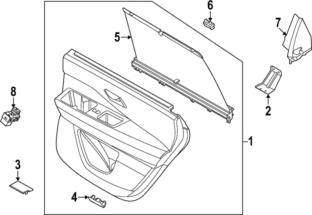 829A0-6TB4B - 2022-2024 Nissan Pathfinder - Door Trim Panel | Anicra ...