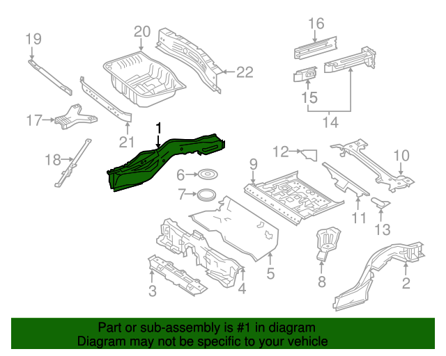 222-610-26-00-28 - Front Rail 2014-2020 Mercedes-Benz | Mercedes-Benz ...