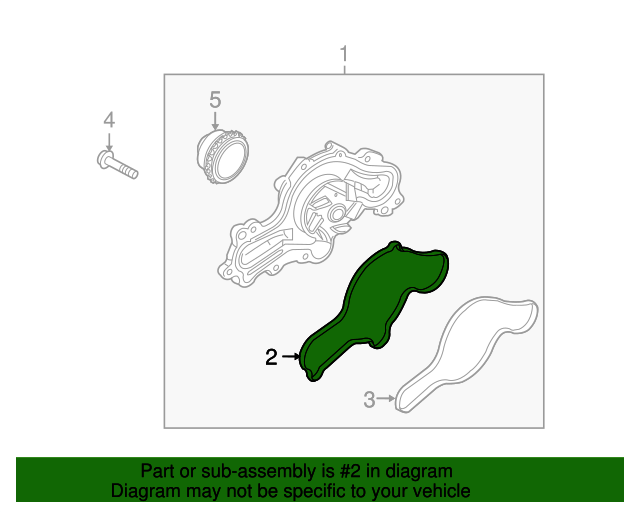 2007-2014 Ford Water Pump Assembly Gasket 7T4Z-8507-A | GetOEMParts.com