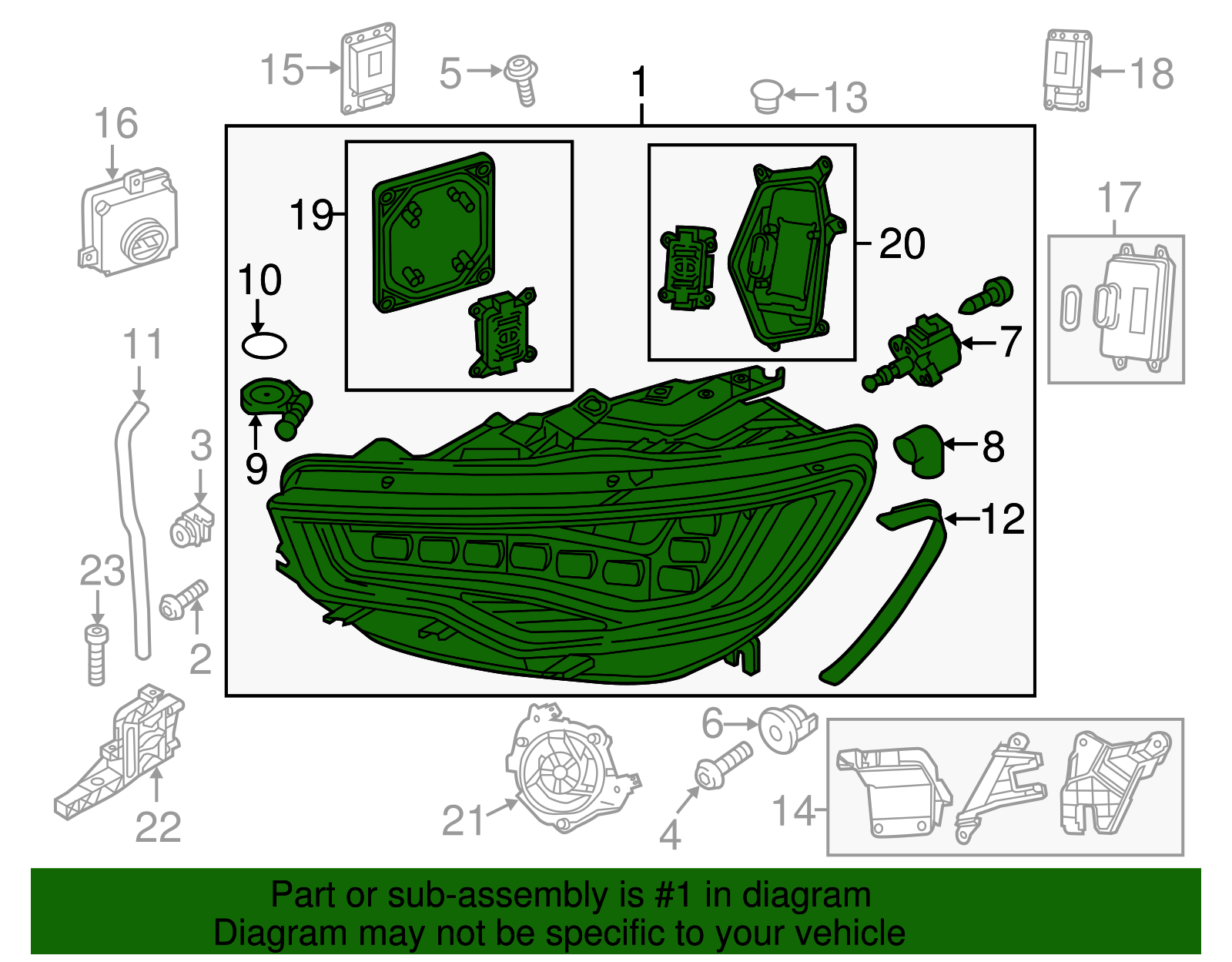 2012-2015 Audi Headlamp Assembly 4G0-941-773-E | TascaParts.com