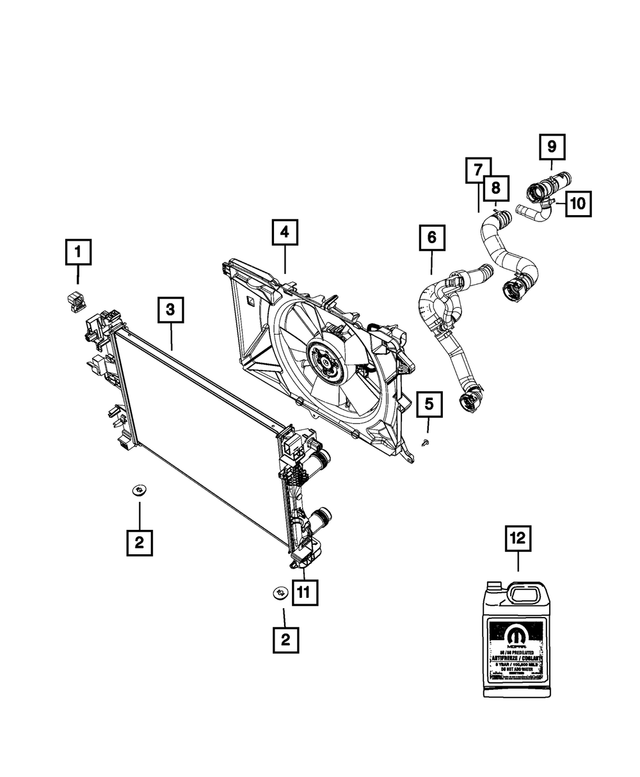 2017-2022 Jeep Compass Engine Cooling Radiator 68273401AA | Mopar Estores