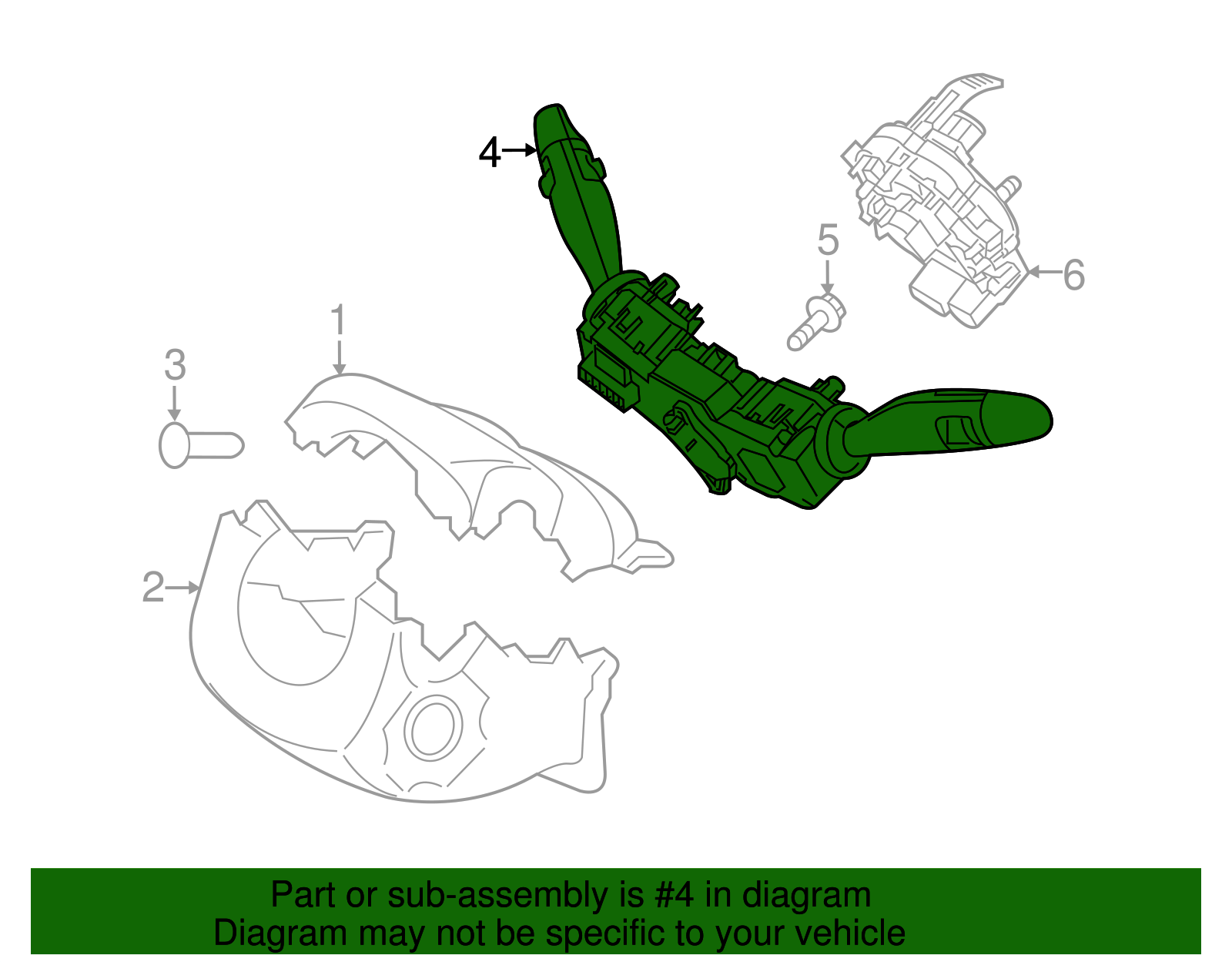 Genuine Multi-Function Switch for 2017-2019 Hyundai | Part# 93401-F2500 ...