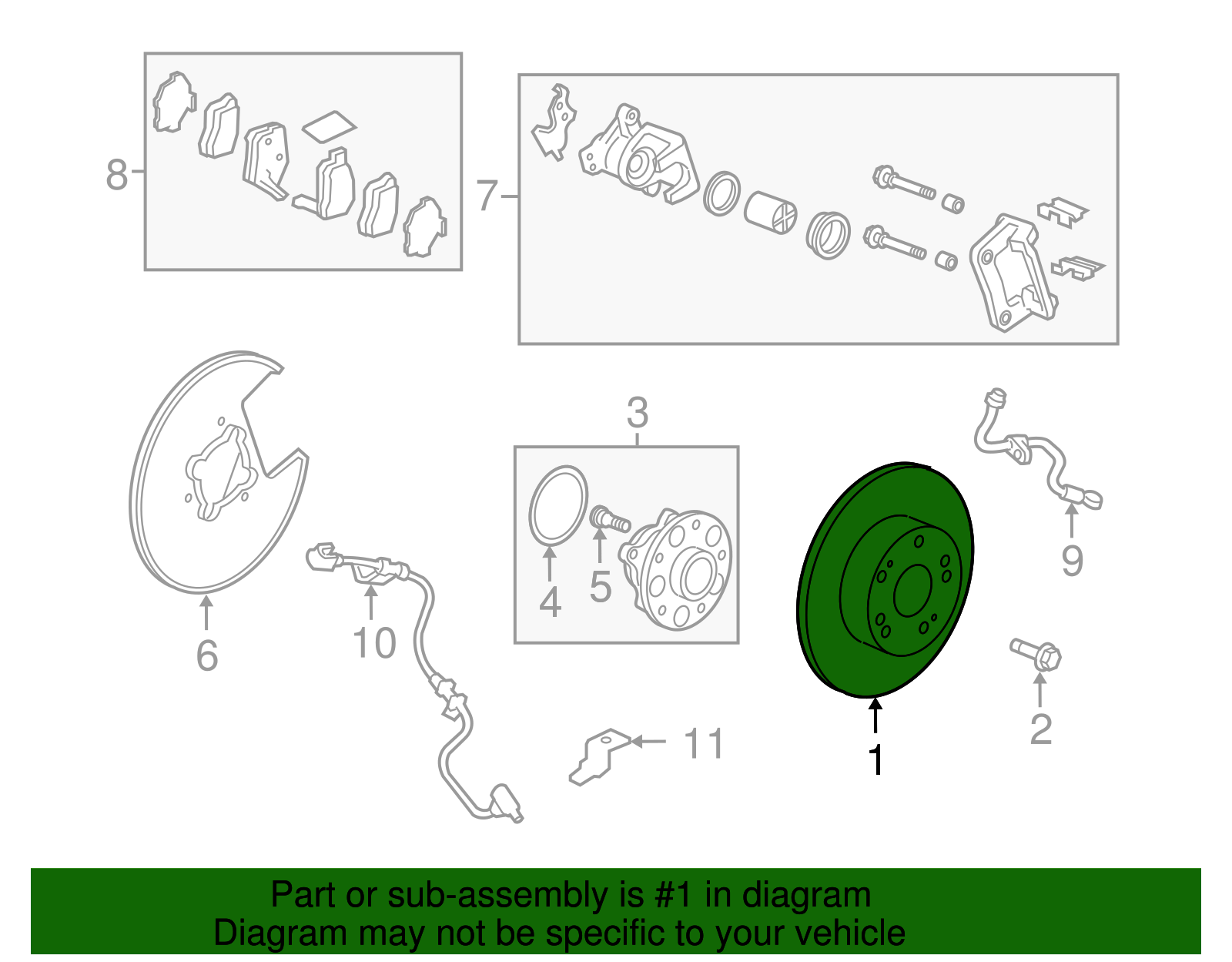 42510-TA0-A02 - 2005-2017 Honda Accord - Disk Rear Brake | Genuine ...