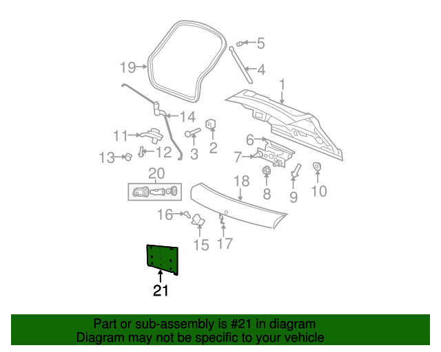 2002-2013 Mopar License Plate Bracket 5288487AC | TascaParts.com