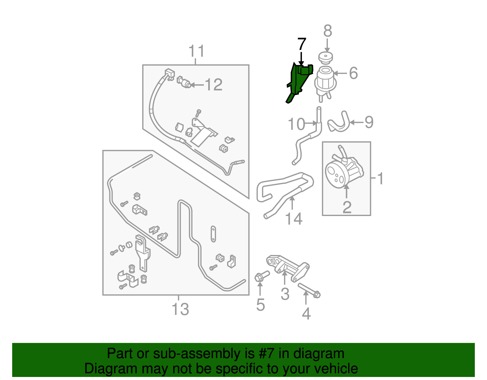 2005-2023 Nissan Reservoir Tank Mount Bracket 49190-EA000 | ZEIGLER ...