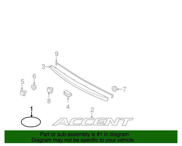2012-2017 Hyundai Accent Deck Lid Emblem 86300-0U000 | AutoNationParts.com