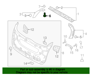 12493-04143 - Lower Center Pillar Trim Screw 2006-2020 Kia | Kia.Parts ...