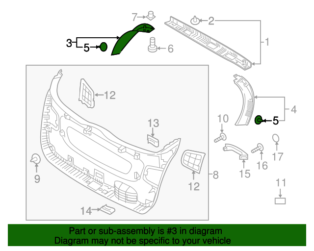 81740-C6000BGG - Side Trim 2016-2020 Kia Sorento | Kia.Parts Store