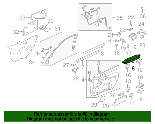 2005-2008 Acura RL Armrest, L *YR240L* 83554-SJA-305ZC | OEMAcuraPart