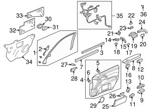 2005-2008 Acura RL Armrest, L *YR240L* 83554-SJA-305ZC | OEMAcuraPart