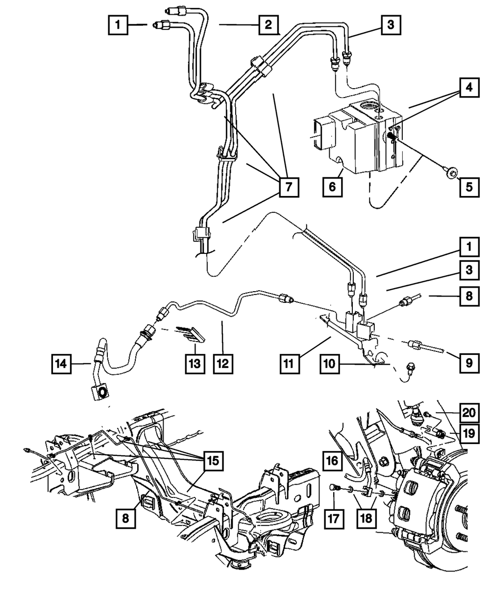 2006-2024 Mopar Brake Hose 55366893AJ | Mopar eStore