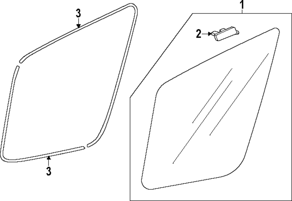 73510-T90-A01 - 2023-2025 Honda Pilot - Quarter Glass | Genuine Honda Parts