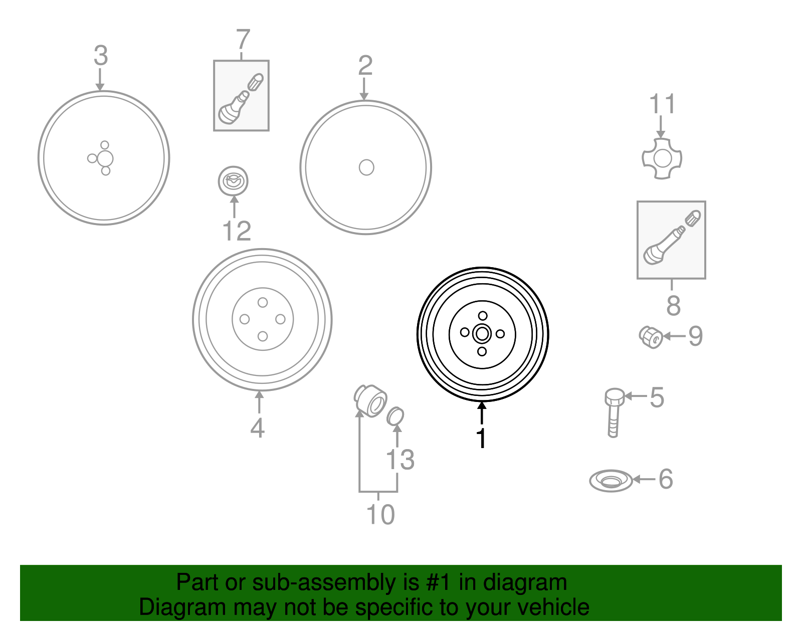 1990-2003 Mazda Miata Wheel, Steel 9965-B9-5540 | Mazda Parts Advantage