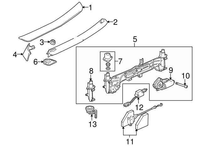 2005-2012 Porsche Actuator Cover 997-624-117-00 | Sunset Porsche Parts