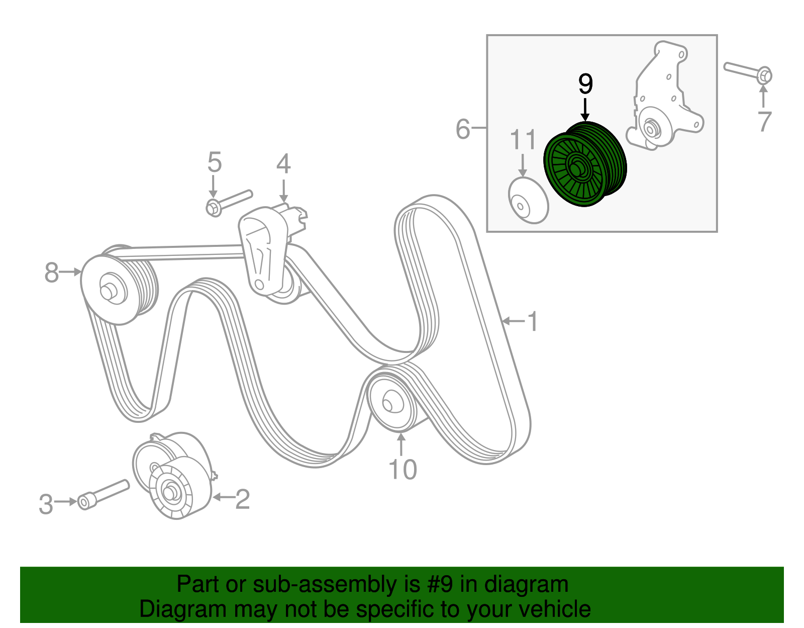 2017-2019 Jaguar Serpentine Idler Pulley C2D35693 | OEM Euro Parts