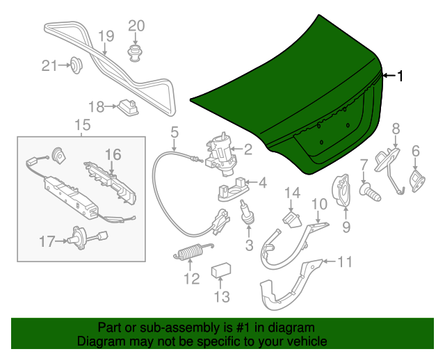 2012-2018 Mercedes-Benz Trunk Lid 218-750-00-75 | MB OEM Parts