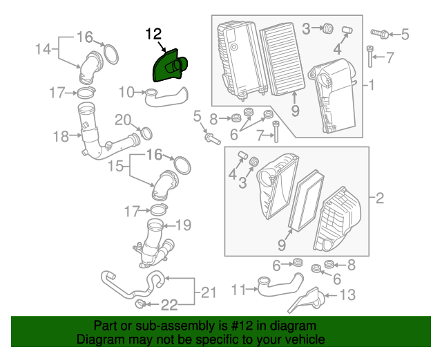 2015-2018 Porsche Cayenne Engine Air Intake Hose 958-110-252-60 ...