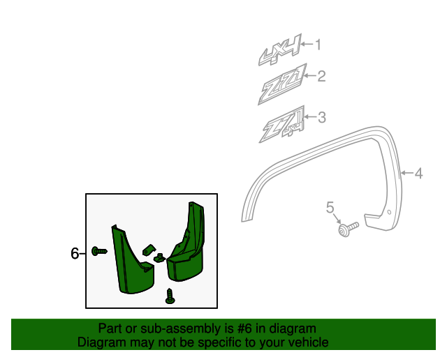 2014-2019 GMC Rear Flat Splash Guards in Black with GMC Logo 22894868 ...