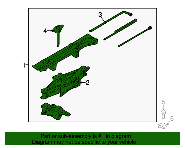 JL1Z-17080-B - Jack Assembly 2018-2021 Ford | Ford OEM Parts Direct