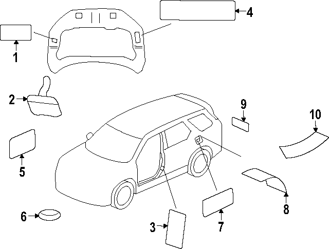 2023-2024 Honda Pilot Spare Tire Label 42767-SB0-600 | OEM Parts Online