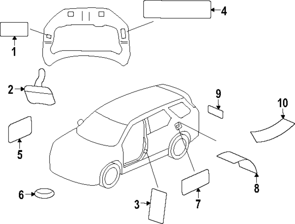 42762-T90-A10 - 2023-2025 Honda Pilot - Spec Label | Genuine Honda Parts