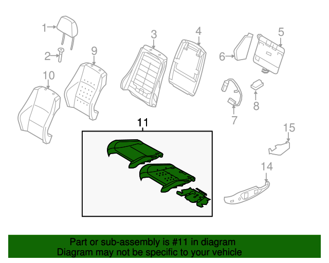 52107251624 - 2011-2013 BMW Cushion Assembly (52-10-7-251-624) | BMW of ...