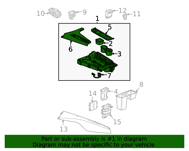 2021-2022 Cadillac Shift Panel 85529165 | GM Parts Center