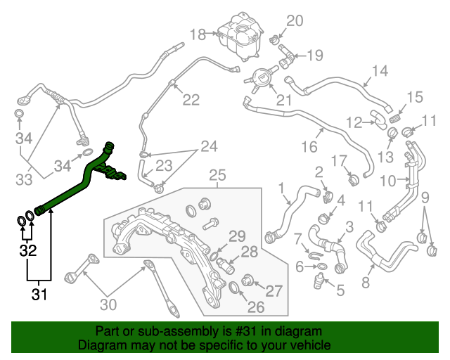 Genuine Porsche Pipe for 2014-2018 Porsche | OEM Part# 946-106-069-60 ...