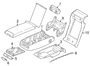 52-20-7-423-024 - Seat Armrest Cup Holder 2016-2022 BMW ...