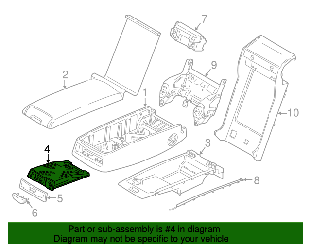 52-20-7-423-024 - Seat Armrest Cup Holder 2016-2022 BMW ...