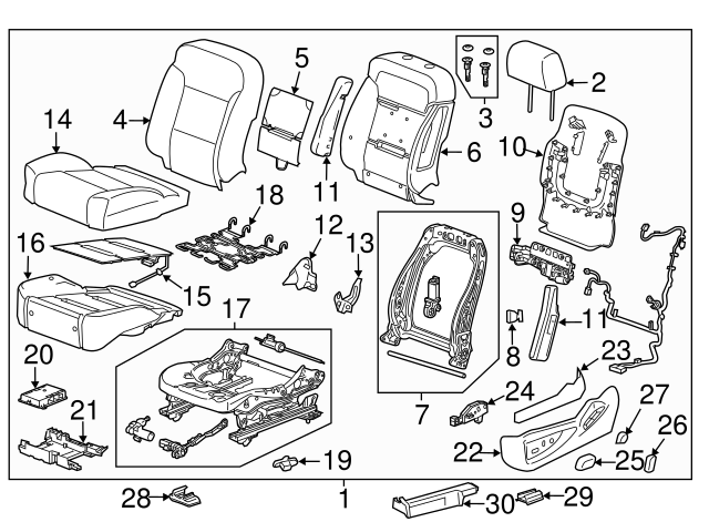 2018-2020 GM Seat Back Pad 84381559 | GMC Parts Canada