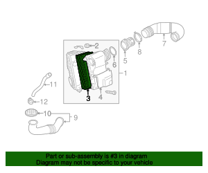2004-2013 Volkswagen Touareg Air Filter 7L0-129-620-A | vwpartscenter