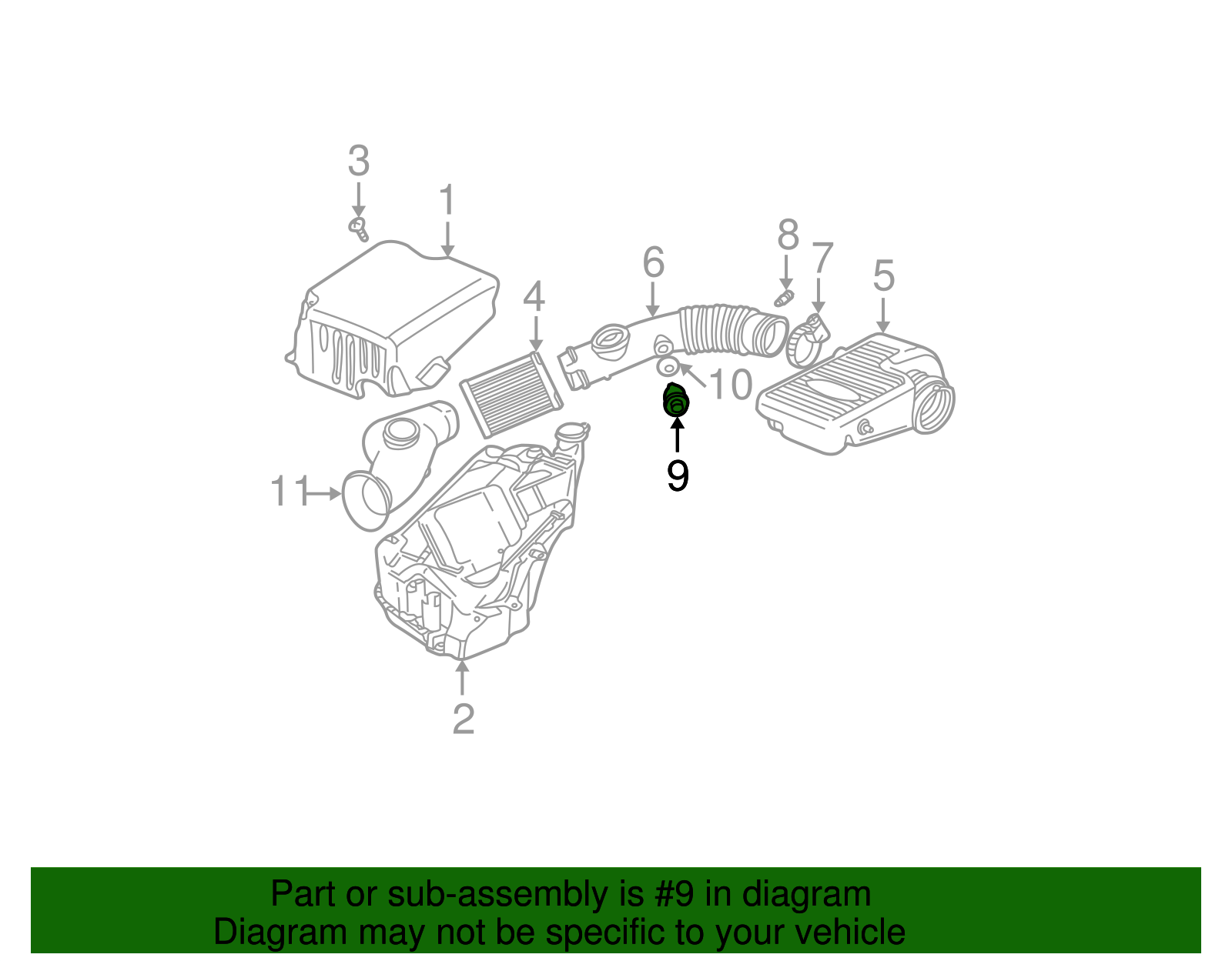 1999-2008 GM Air Cleaner Air Restriction Indicator 15073765 GM ...