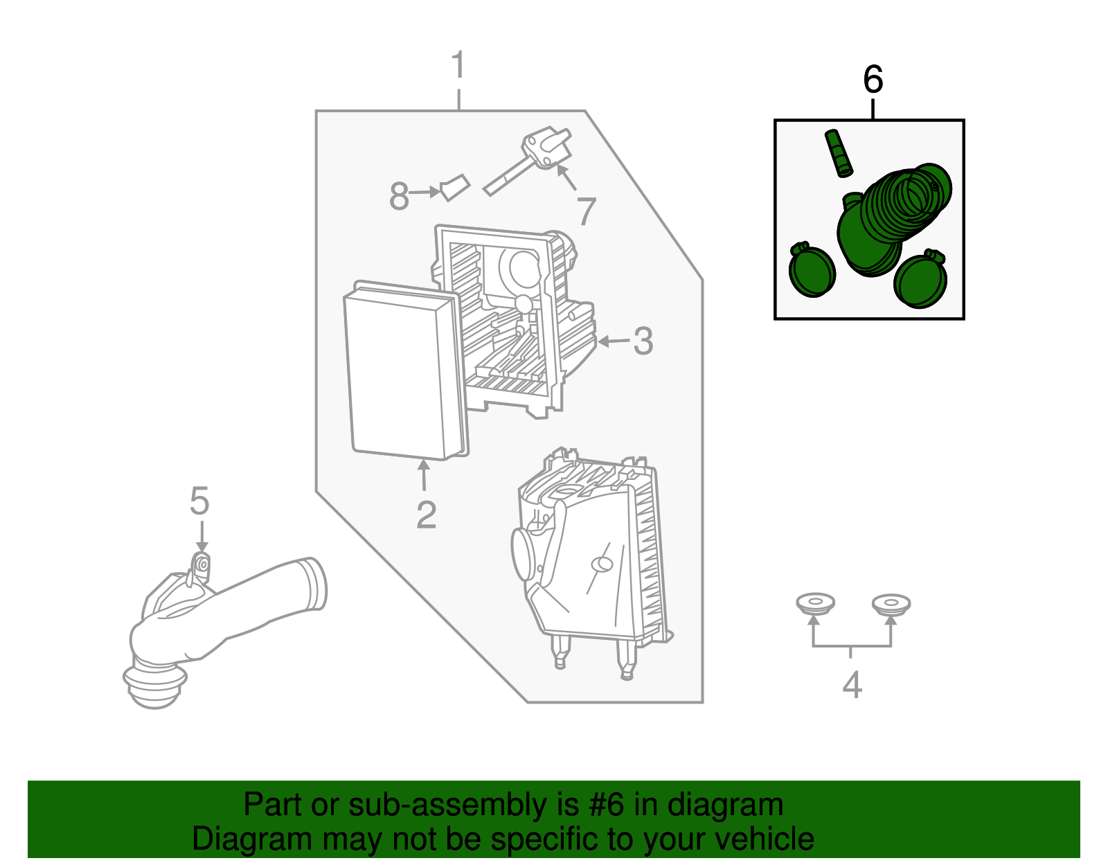 8L8Z-9B659-A - Engine Air Intake Hose 2008 Ford | Big 3 Auto Parts