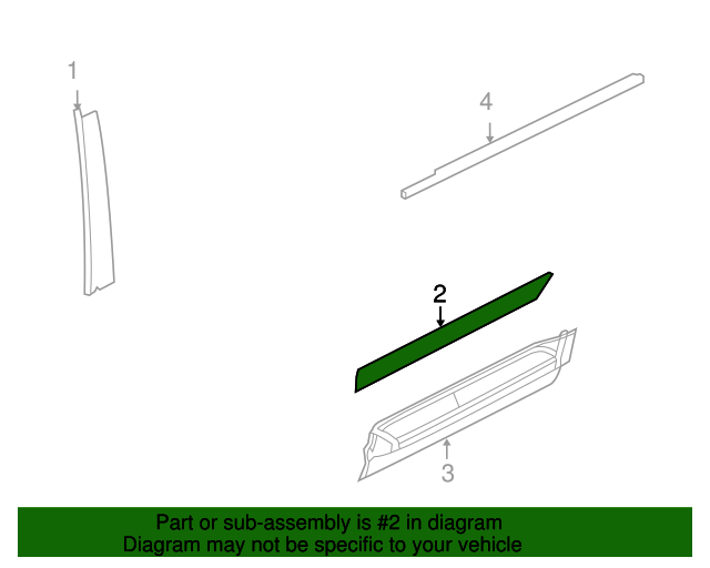 Genuine OEM Upper Molding Part# LR001671 Fits 2008-2015 Land Rover LR2 ...