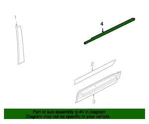 2008-2015 Land Rover LR2 Belt Molding LR001738 | JaguarParts.com