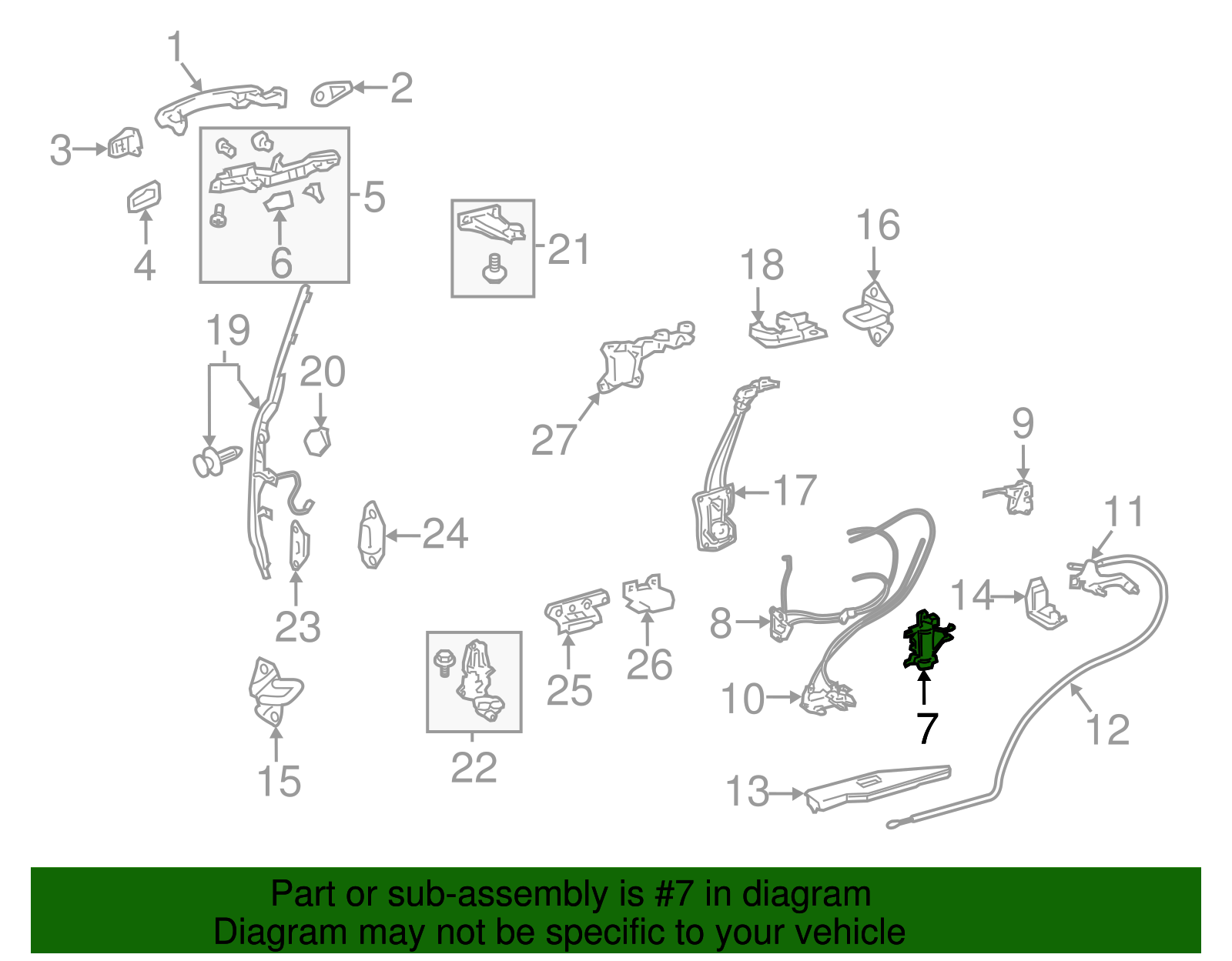 2004-2010 Toyota Sienna Handle, Inside 69207-08020-B1 | Toyota Parts Center