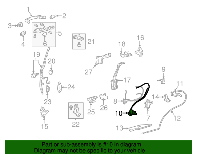 2004-2010 Toyota Sienna Stopper 69060-08040 | Toyota Parts Center