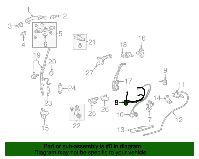 2004-2010 Toyota Sienna Lock Assembly 69380-08022 | Toyota Parts Center