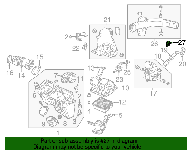 17258-5K0-A00 - Stay, Air In (C) 2014-2017 Honda Accord | Honda Parts ...