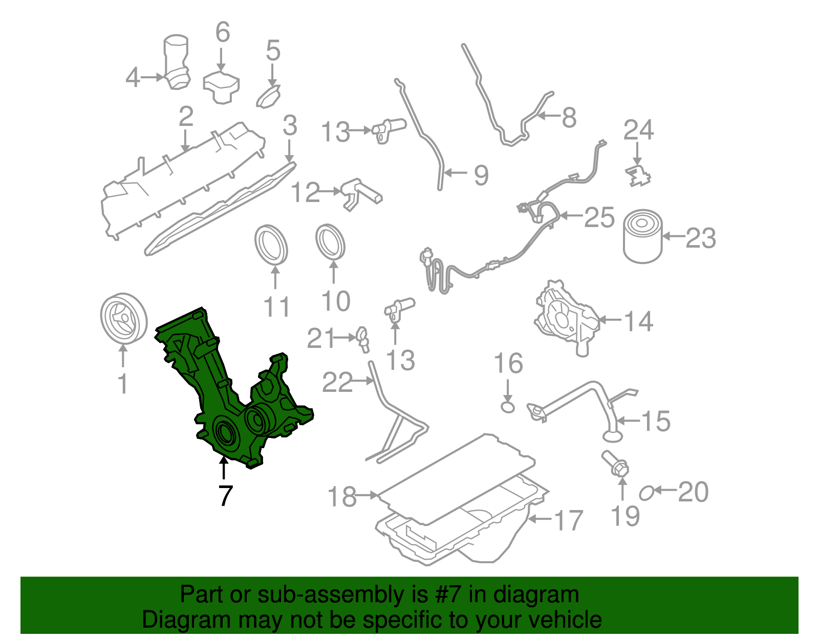 2004-2010 Ford Engine Timing Cover 5C3Z-6019-AA | TascaParts.com
